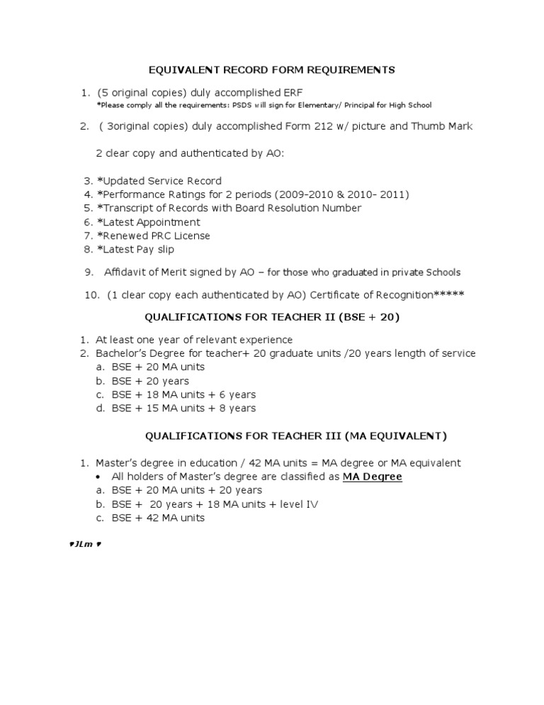 ERF Requirements | PDF | Technology & Engineering