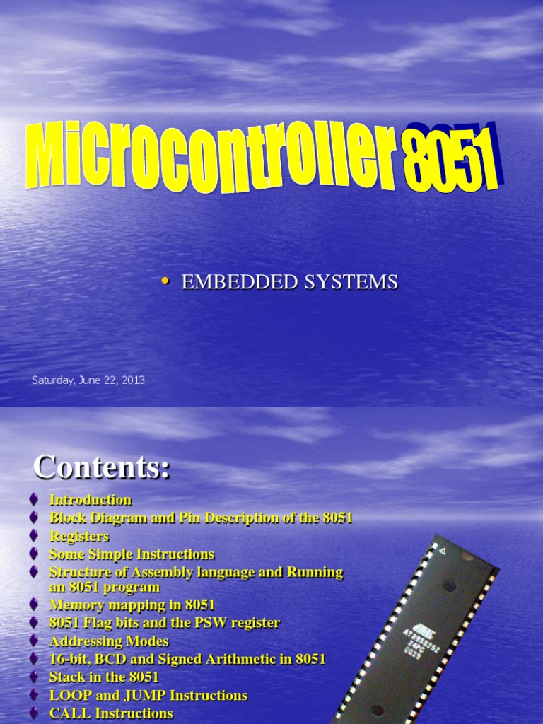8051 Microcontroller Pdf Microcontroller Microprocessor