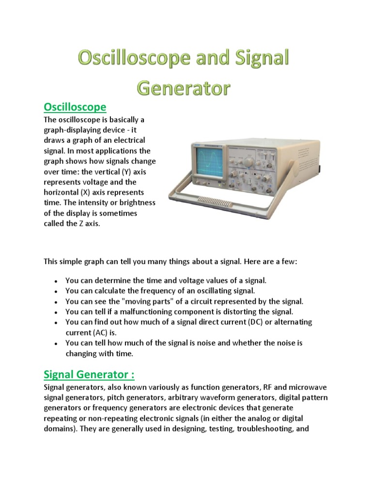 Oscilloscope and Signal Generator in Labview | PDF | Amplitude ...