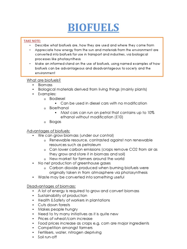 Biofuels: Uses, Benefits, and Challenges | PDF