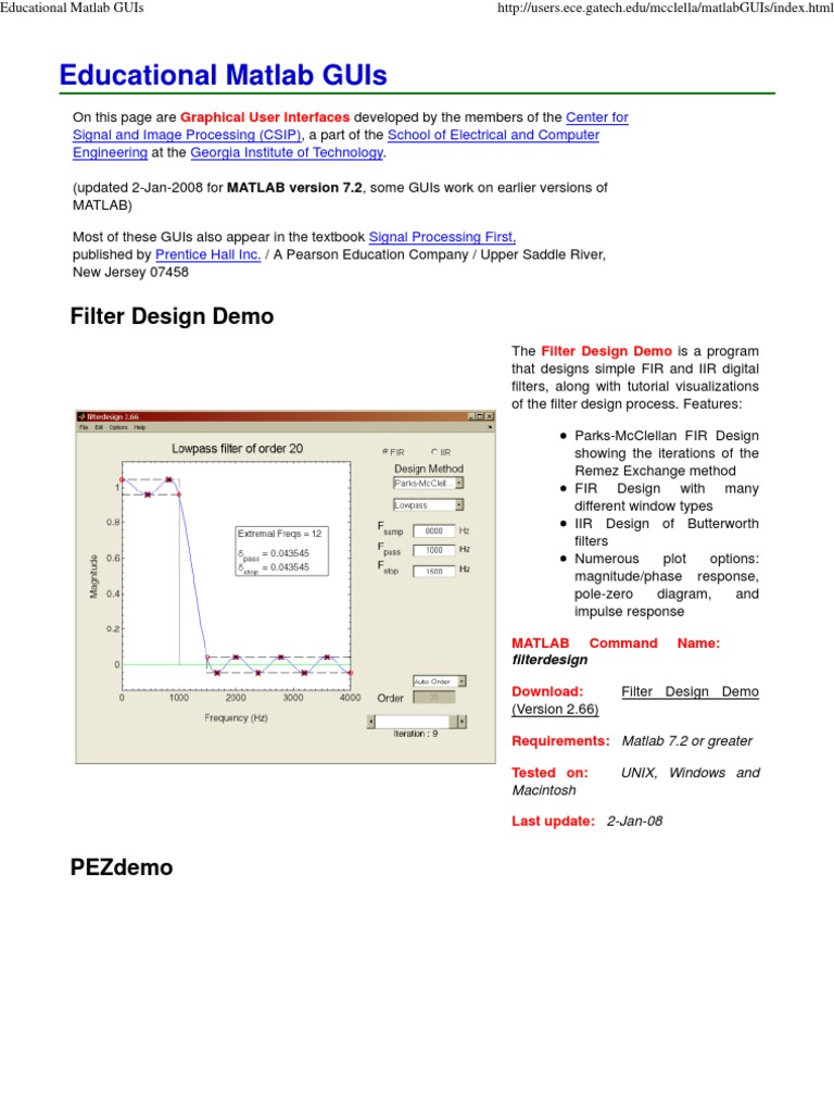 Educational Matlab Guis Pdf Systems Science Electronics 