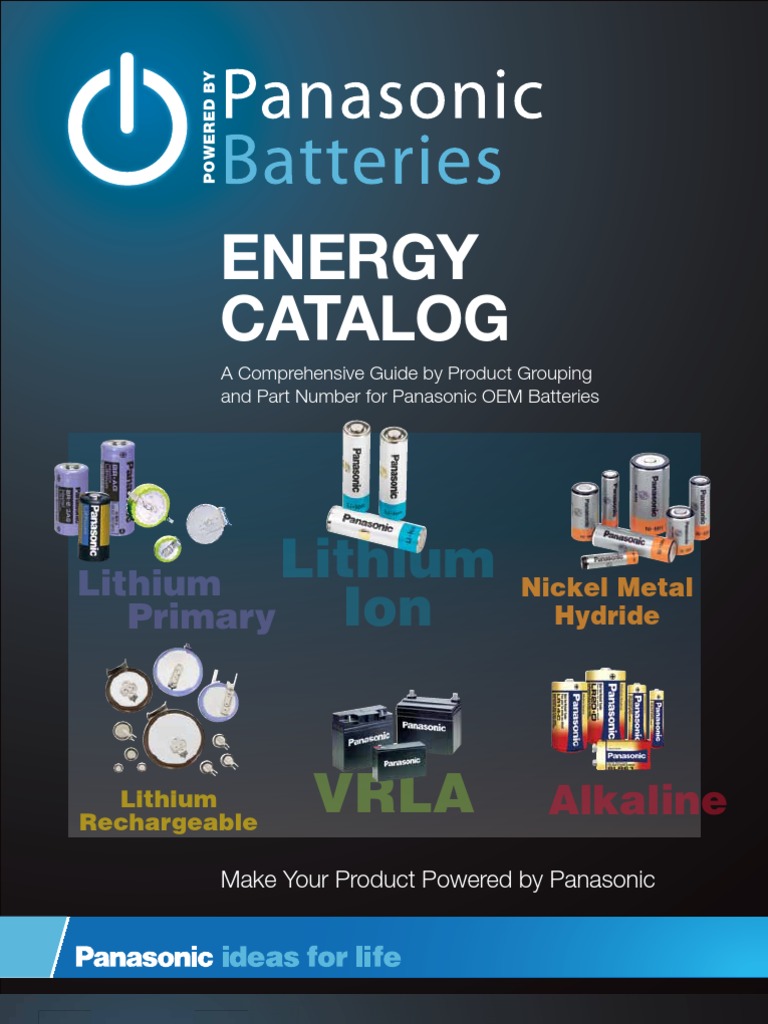 Panasonic Battery Energy Catalog | PDF | Battery (Electricity ...