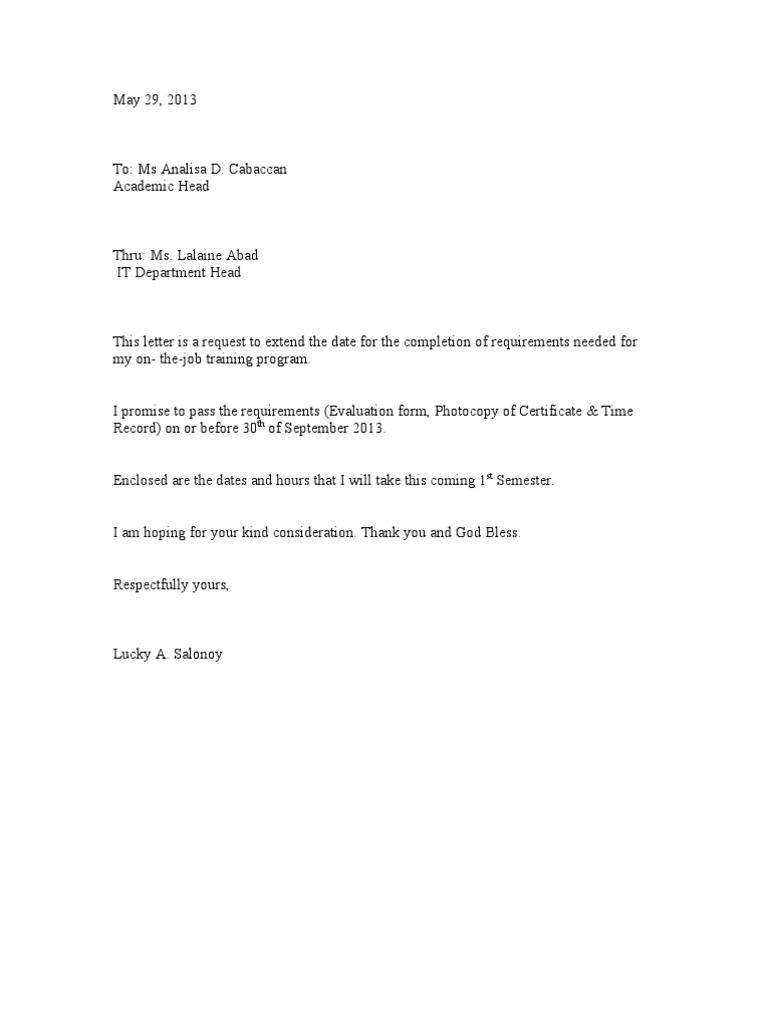 Request Letter | PDF