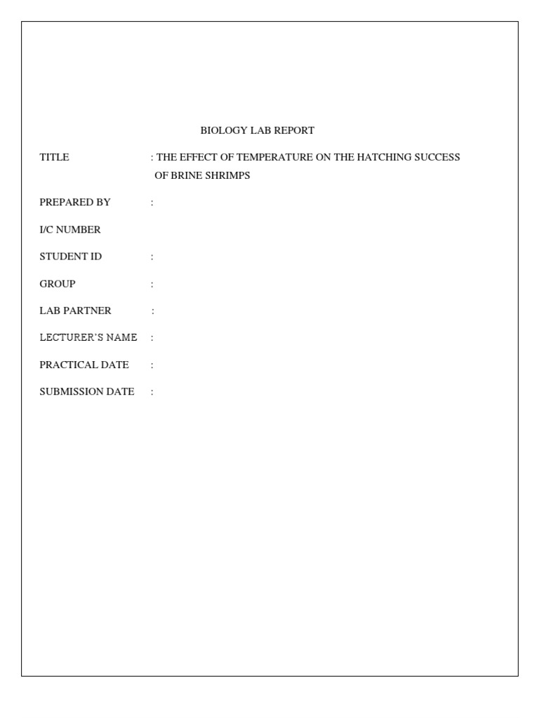 Biology Lab: Brine Shrimp Hatching | PDF | Greenhouse Effect | Nature