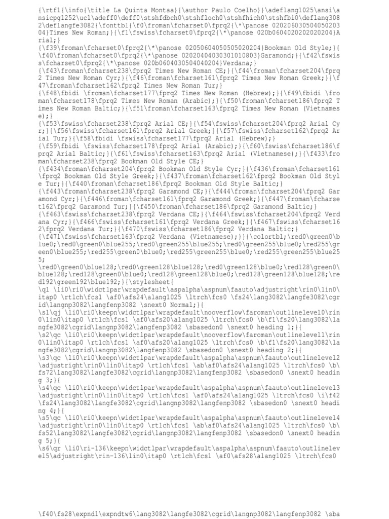 Quinta Montana, La - Paulo Coelho | PDF | Microsoft Typefaces | Windows Xp Typefaces