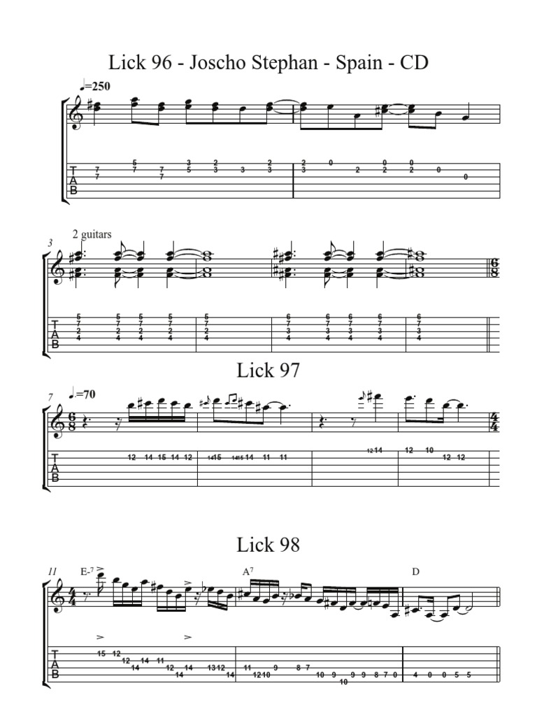 Lick 96 - Joscho Stephan - Spain - CD: 2 Guitars | PDF