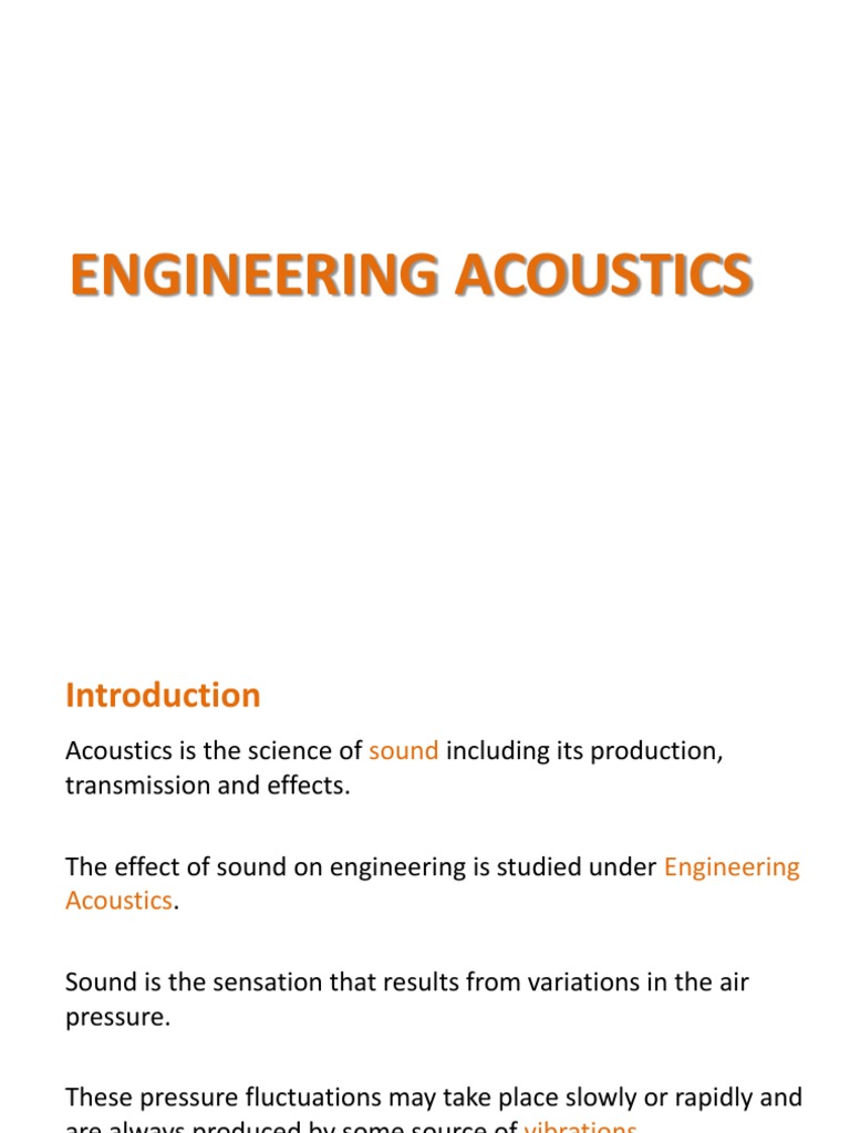 Fundamentals of Engineering Acoustics | PDF | Sound | Waves