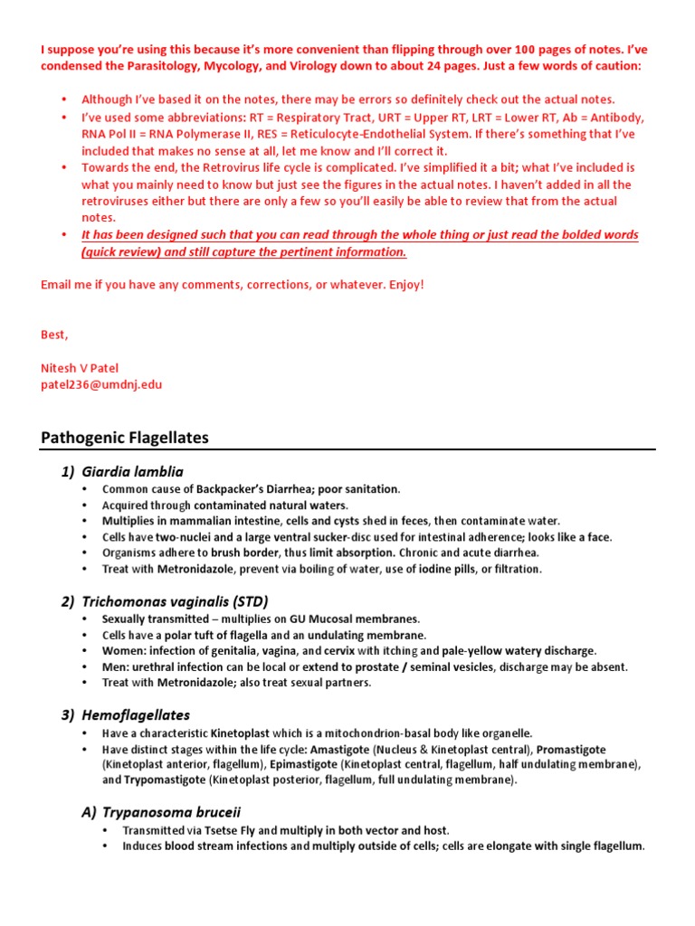 Pathogenic Flagellates: (Quick Review) and Still Capture The Pertinent ...