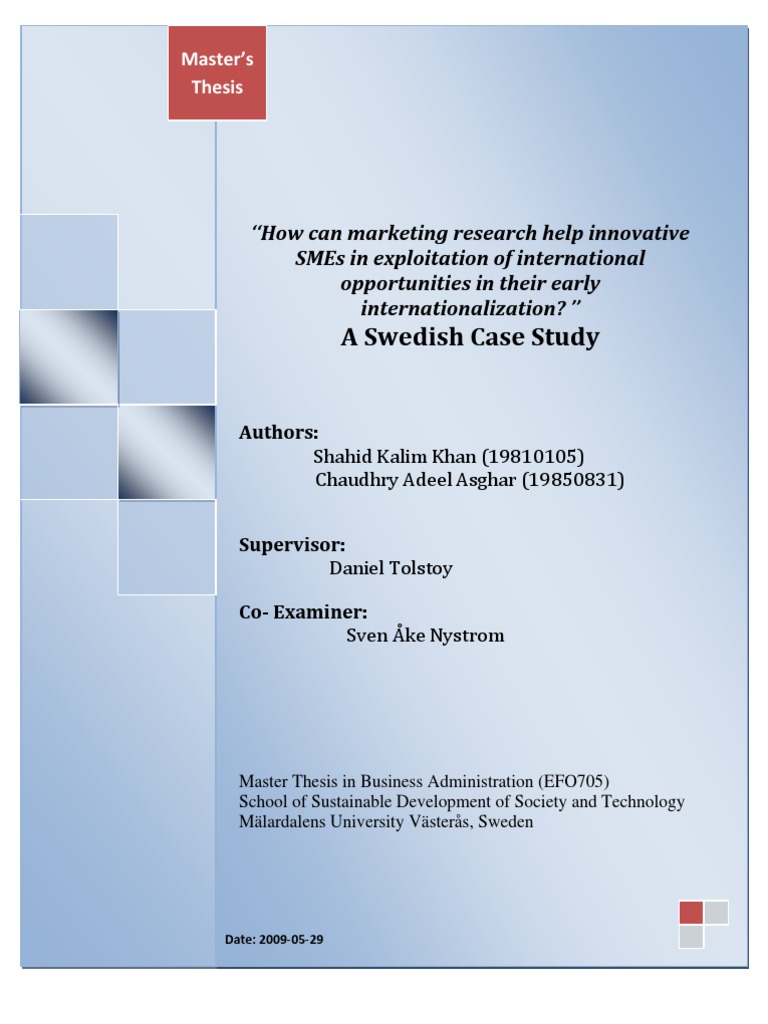 A Swedish Case Study: Course: EFO705 | PDF | Internationalization ...