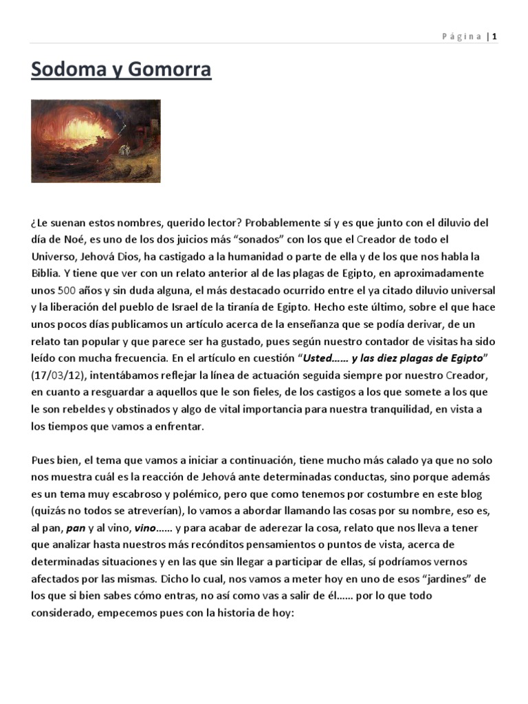 Sodoma y Gomorra | PDF | Homosexualidad | Traducciones
