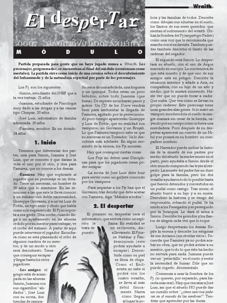 Wraith: The Oblivion | PDF | Espíritu