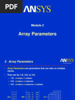 APDL Parameter Usage in ANSYS | PDF | Array Data Structure | Array Data Type