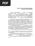 Modelo de Acta de Eleccion de Miembros de La Junta Directiva | PDF | Gobierno | Elecciones