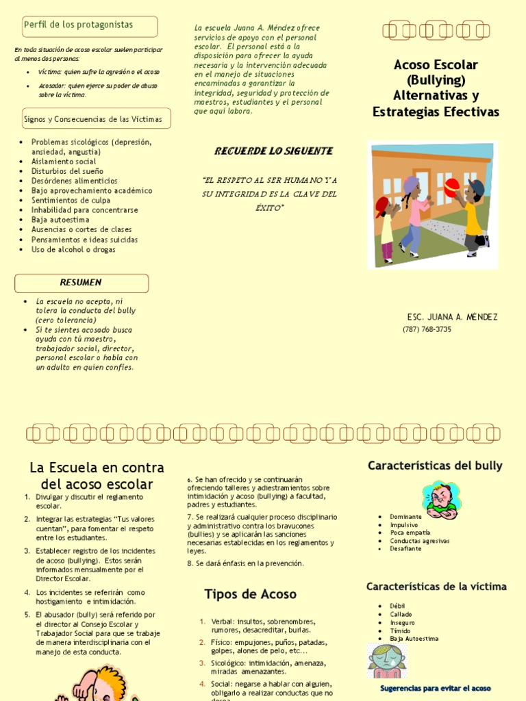 Brochure Bully | PDF | Ciencias del comportamiento | Violencia