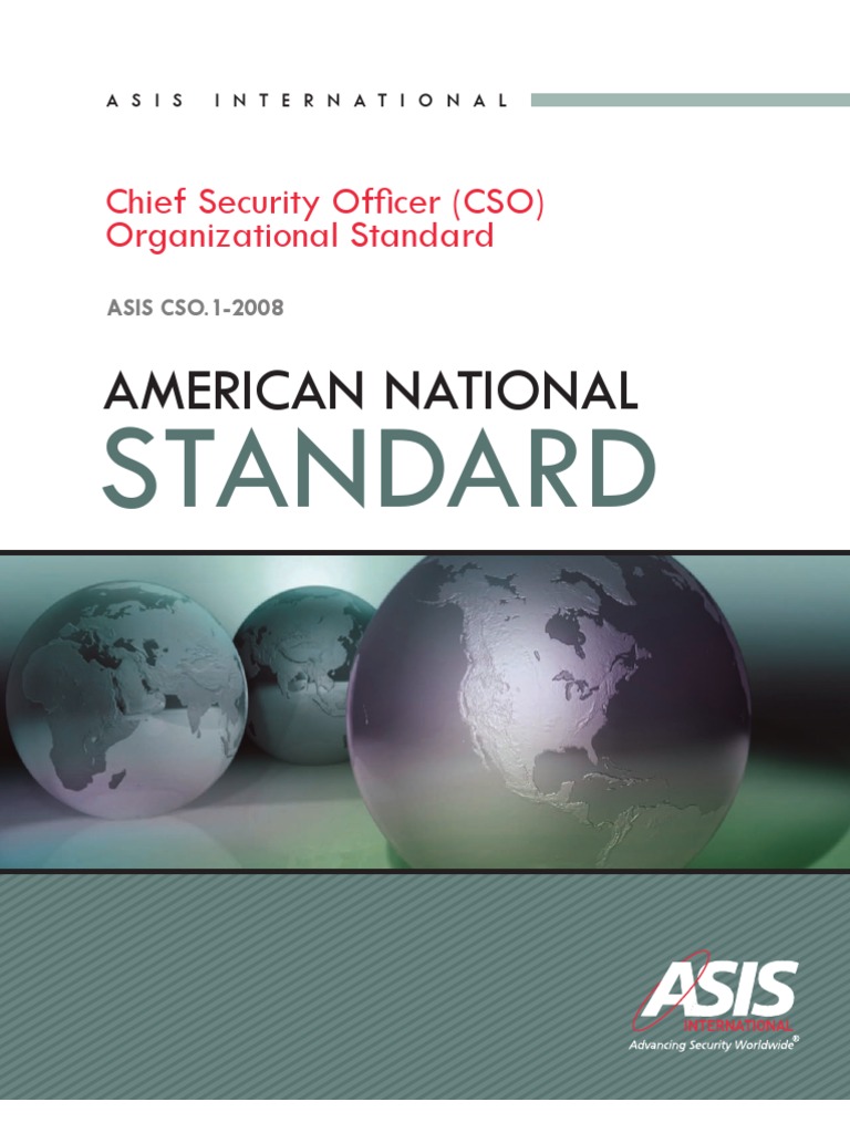 ASIS Chief Sec Officer Asis Standard | PDF | Strategic Management ...