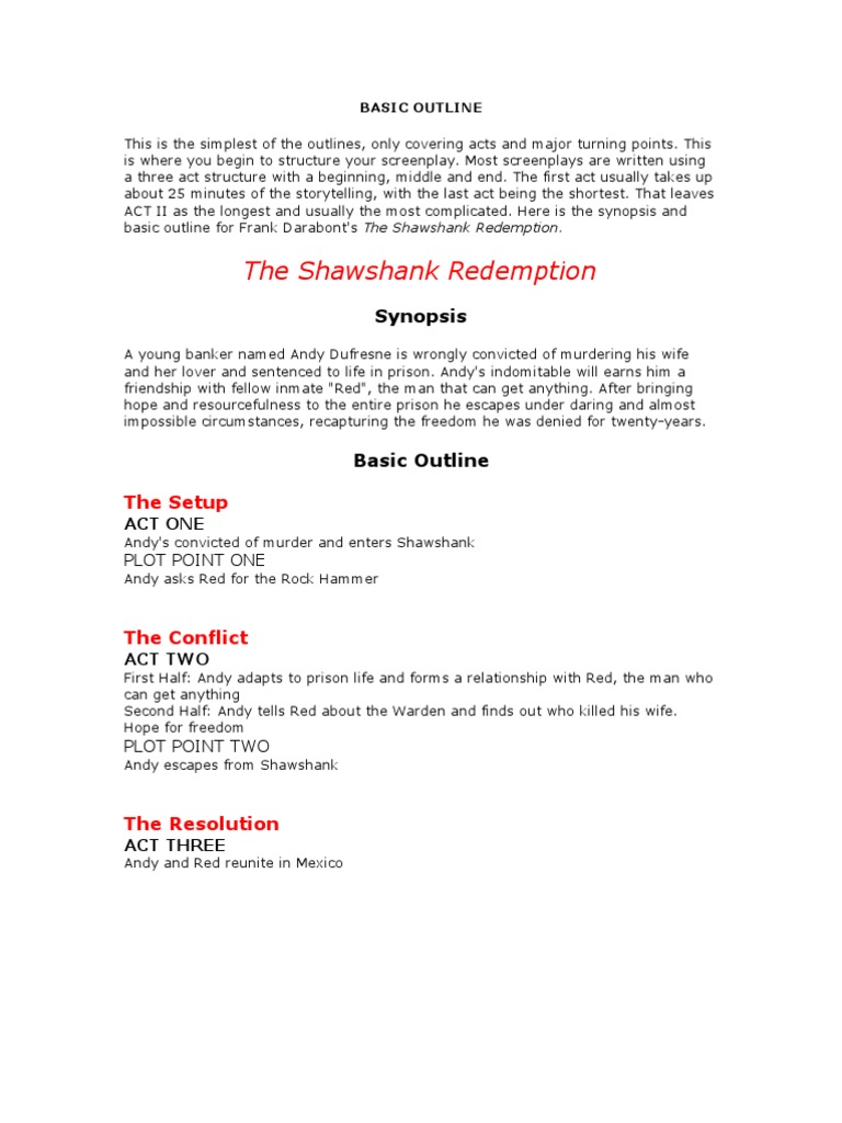 Step Outline Screenplay | PDF | Prison | Violence