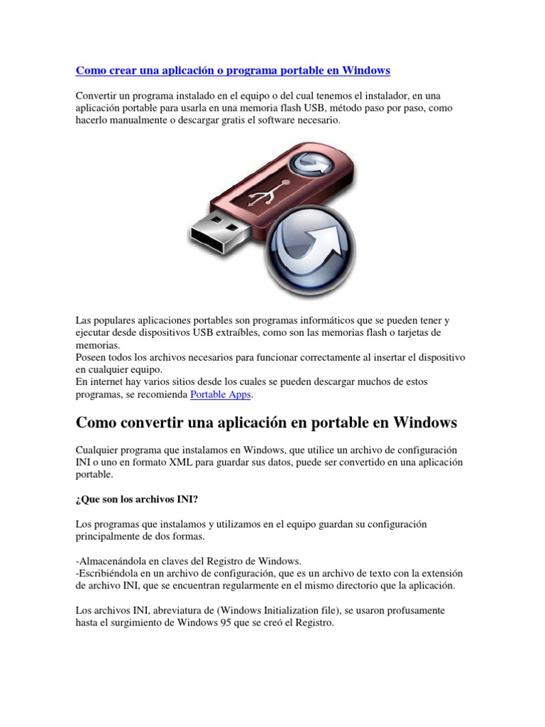 Como Crear Una Aplicación o Programa Portable en Windows PDF | PDF | Archivo de computadora ...