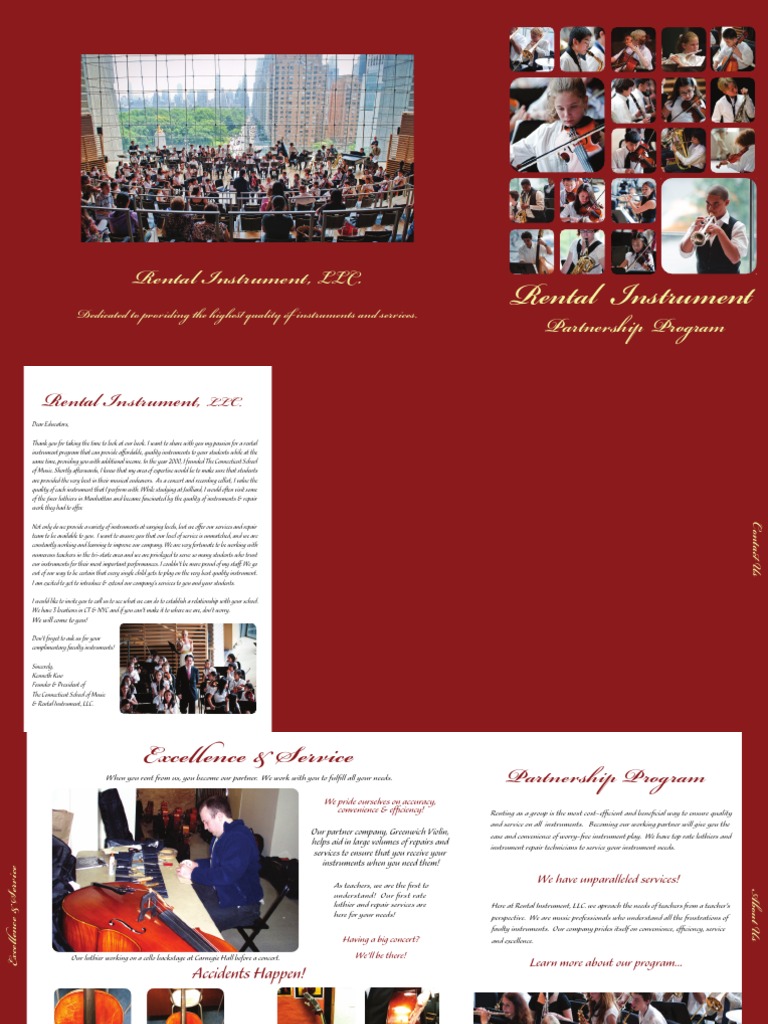 Rental Brochure | PDF | Musical Instruments | Cello