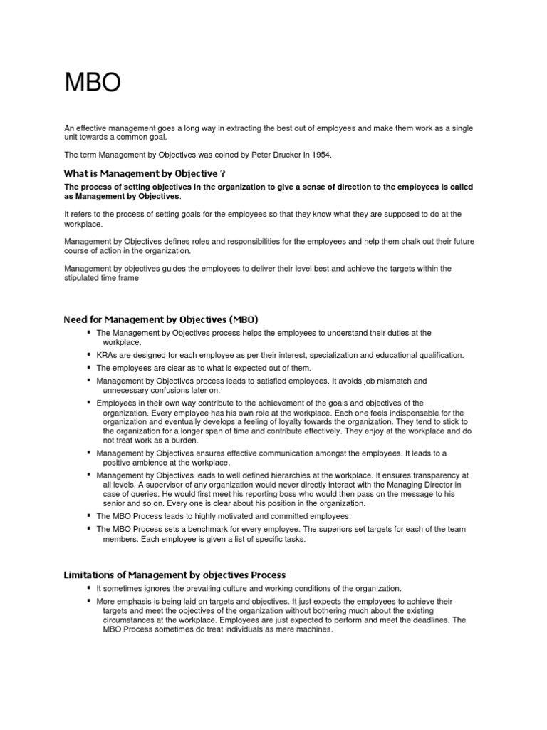Mbo & Od | PDF | Organization Development | Accountability