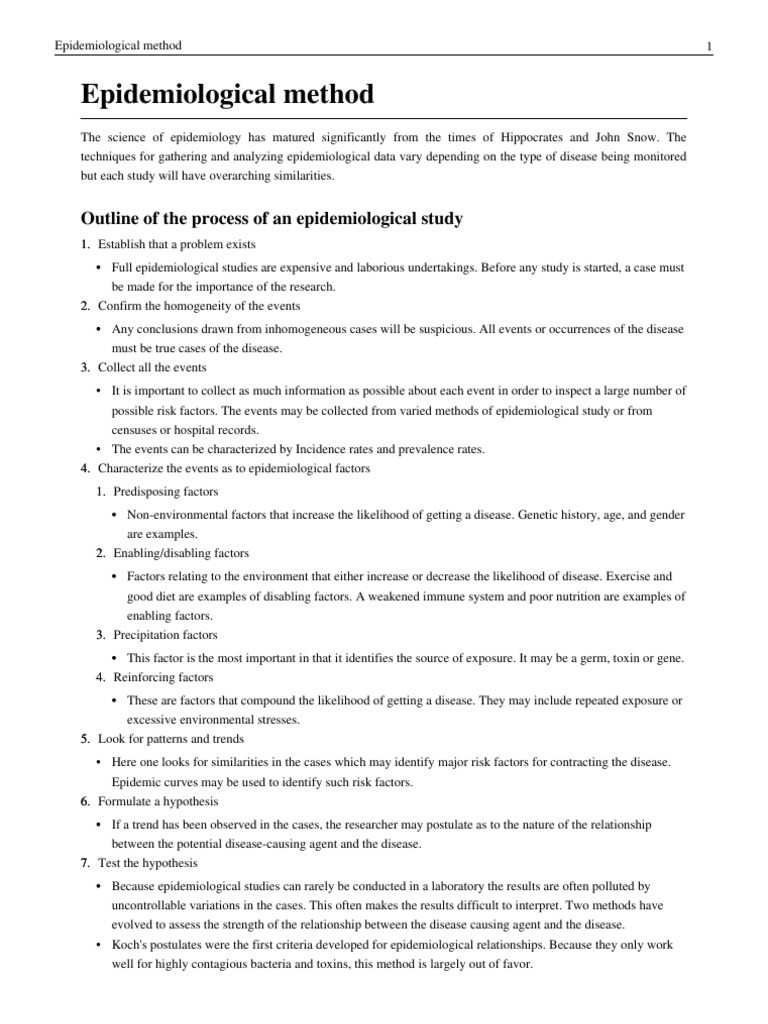 Epidemiological Method | Prevalence | Epidemiology