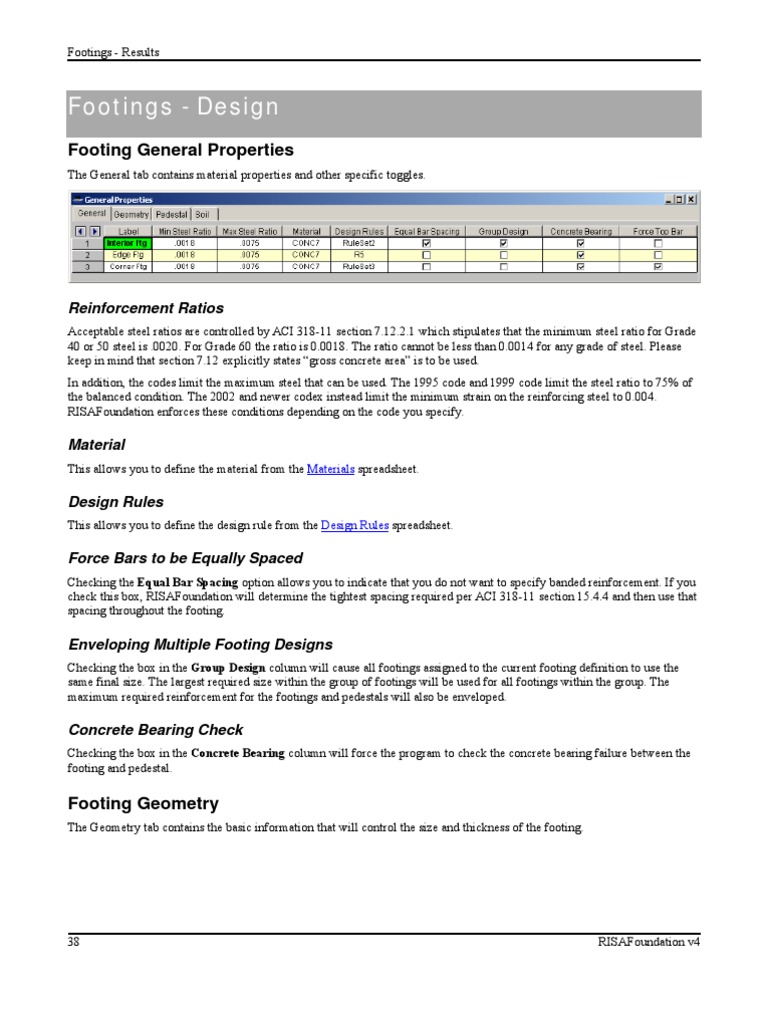 Risa Foundation | PDF | Bending | Shear Stress