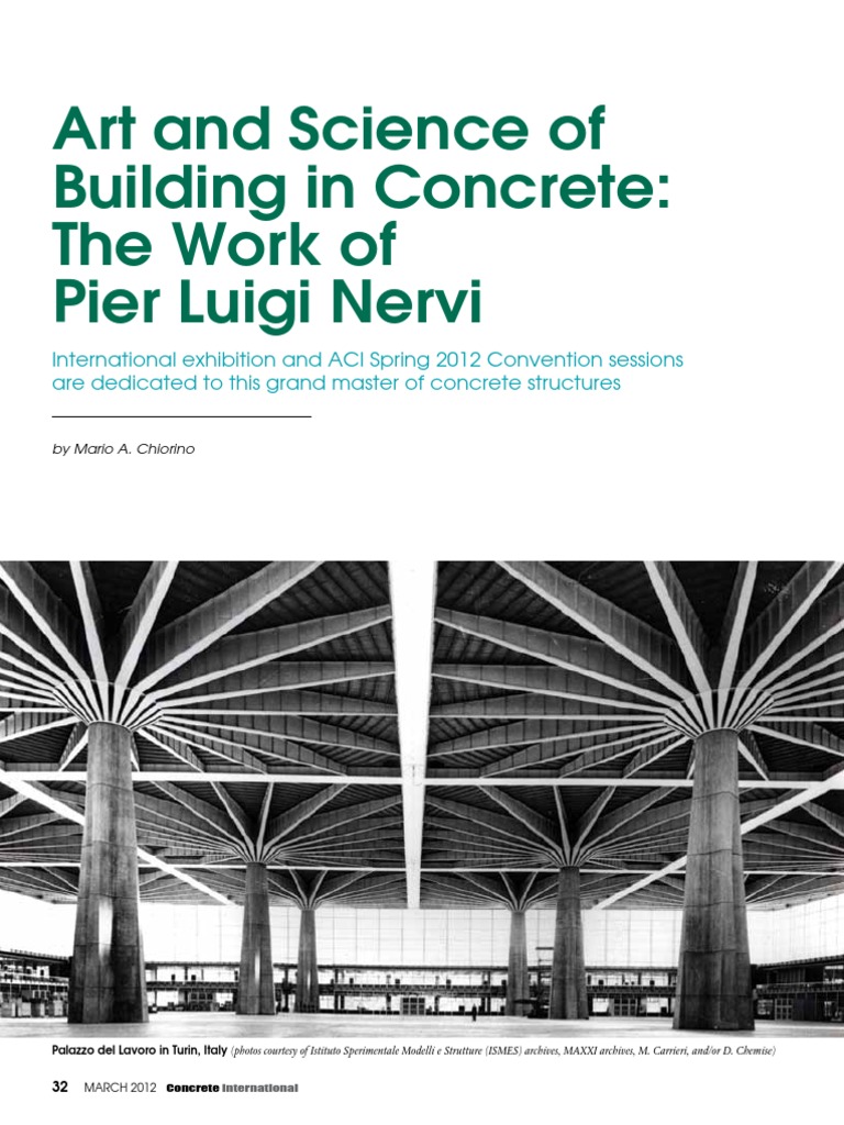 Art and Science of Building in Concrete The Work of Pier Luigi Nervi by ...