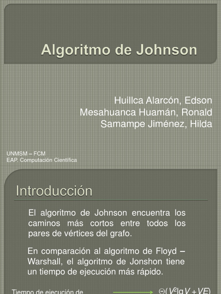 Algoritmo de Johnson | PDF | Informática