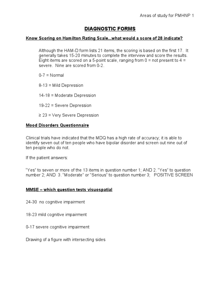 PMHNP Exam Study Guide Overview | PDF | Dopamine | Psychotherapy