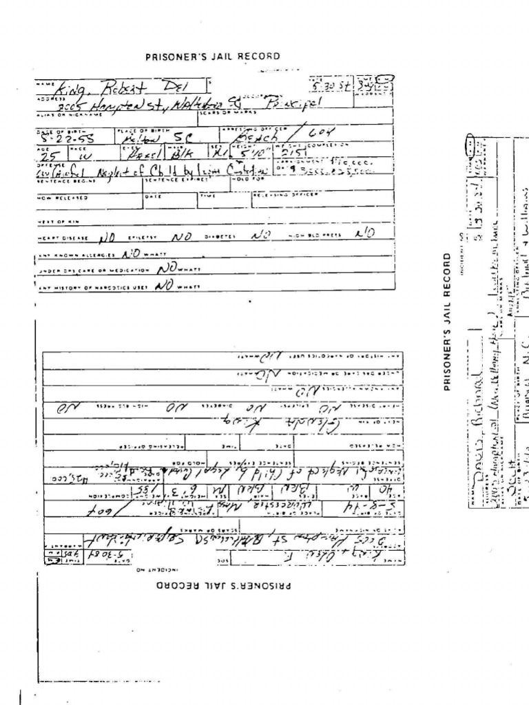 Prisoner'S Jail Record | PDF