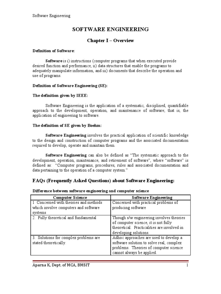 Software Engineering Notes | PDF | Reliability Engineering | Software ...