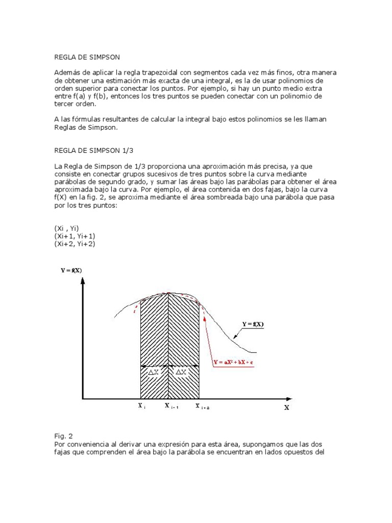 Regla de Simpson | PDF | Integral | Matemáticas Aplicadas