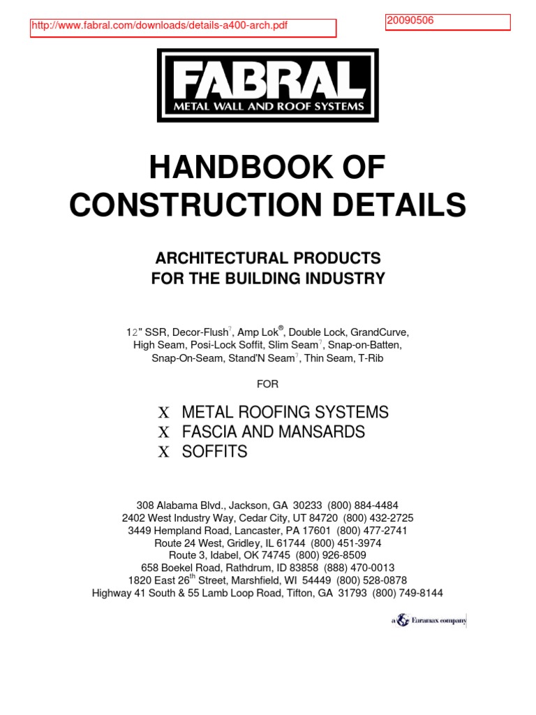 Construction Details Handbook | PDF | Roof | Building Materials