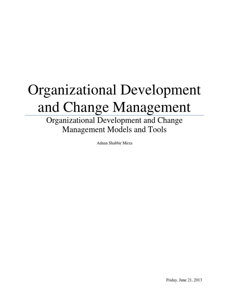 OD and Change Management | PDF | Organization Development | Change Management