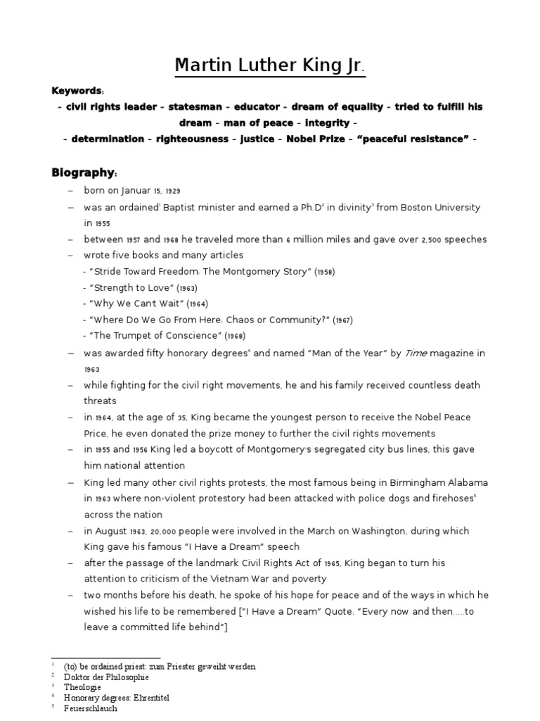 Martin Luther King Jr: Legacy and Impact | PDF | Martin Luther King Jr ...