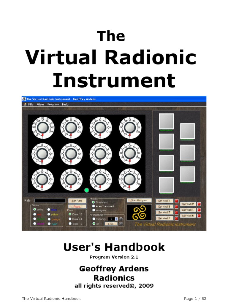 Virtual Radionic Instrument Handbook | PDF | Installation (Computer ...