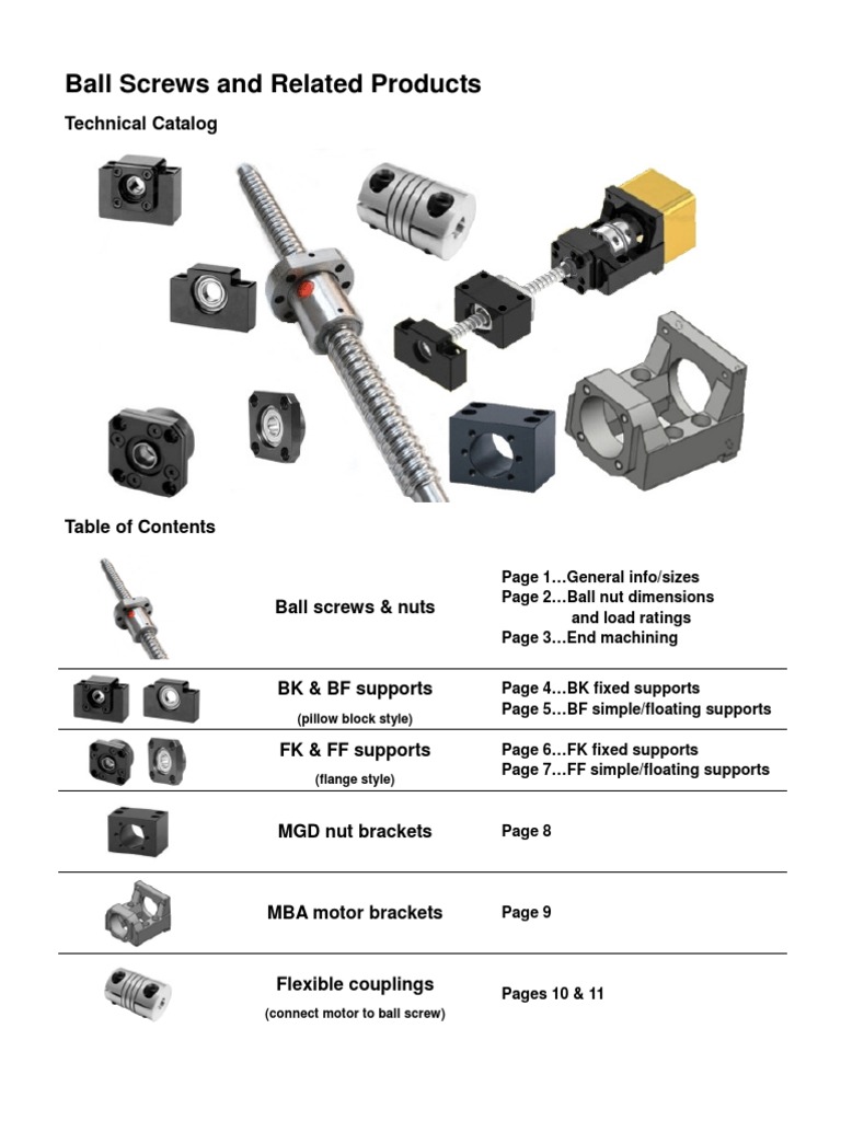 Ball Screw Documentation | PDF | Mechanical Engineering | Manufactured ...