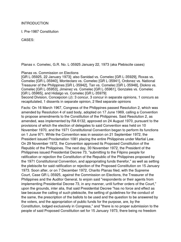 Consti Cases | PDF | Constitutional Amendment | Ratification