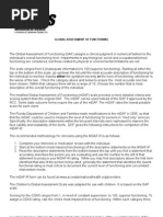 Global Assessment of Functioning (GAF) Scale (DSM - IV Axis V) | PDF ...