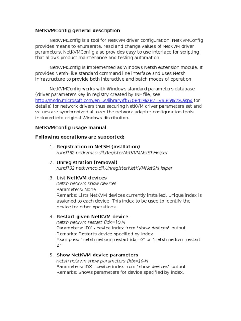 Net - KVM Documentation | PDF | Parameter (Computer Programming ...