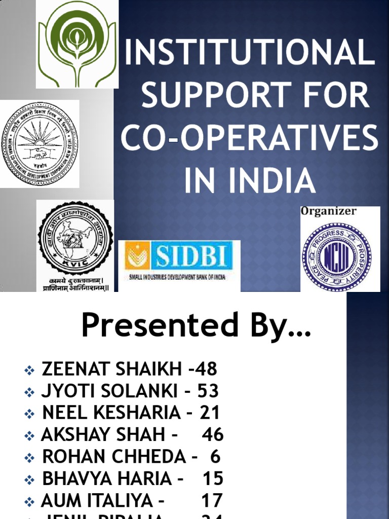 Institutional Support Final Ppt | Cooperative | Credit (Finance)