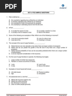 PCEIA Sample Questions (E) - Set 1 | PDF | Life Insurance | Insurance