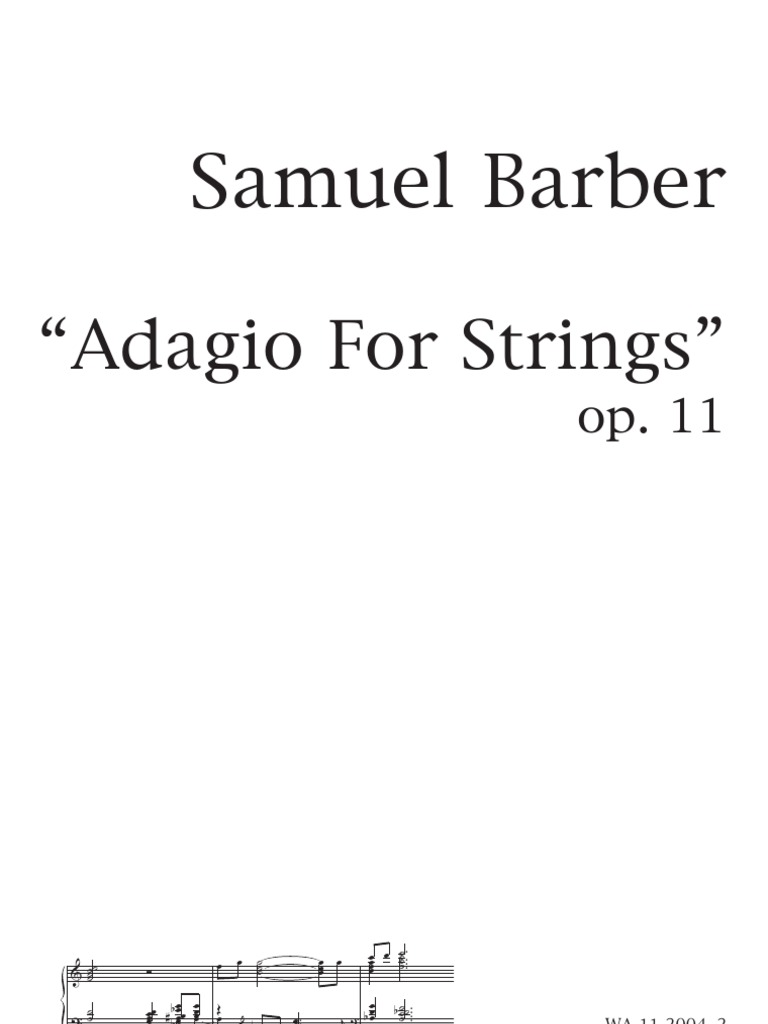 Samuel Barber: "Adagio For Strings" | PDF