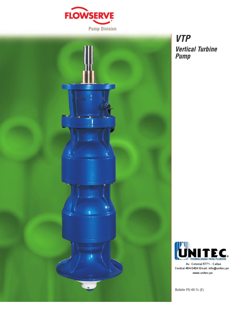 Brochure Worthington VTP | PDF | Bearing (Mechanical) | Pump