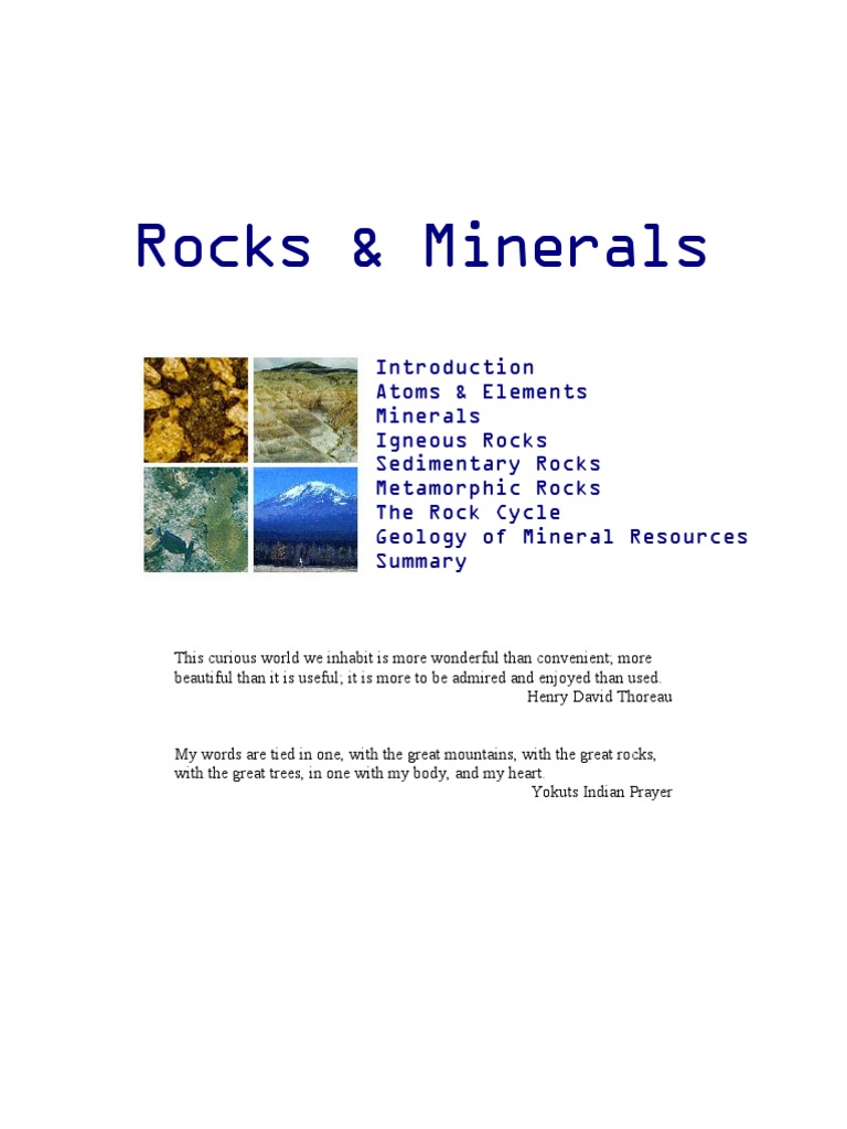 Mineral and Rock | PDF | Rock (Geology) | Igneous Rock