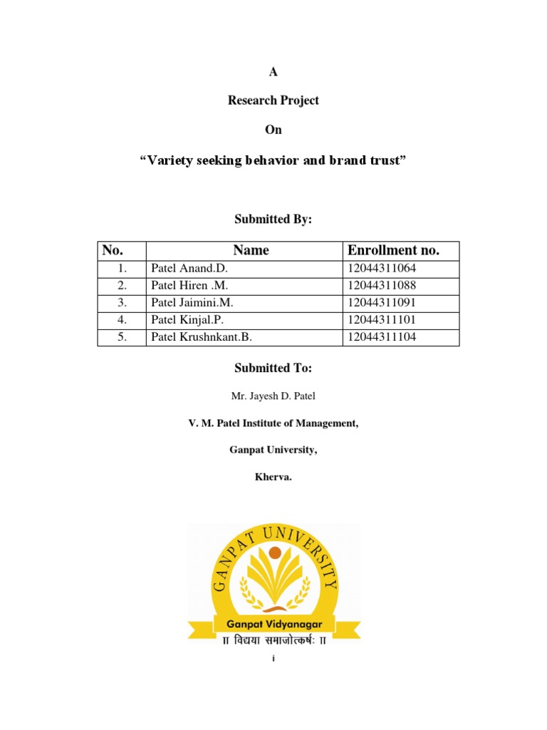 BRM Project Report | PDF | Consumer Behaviour | Brand