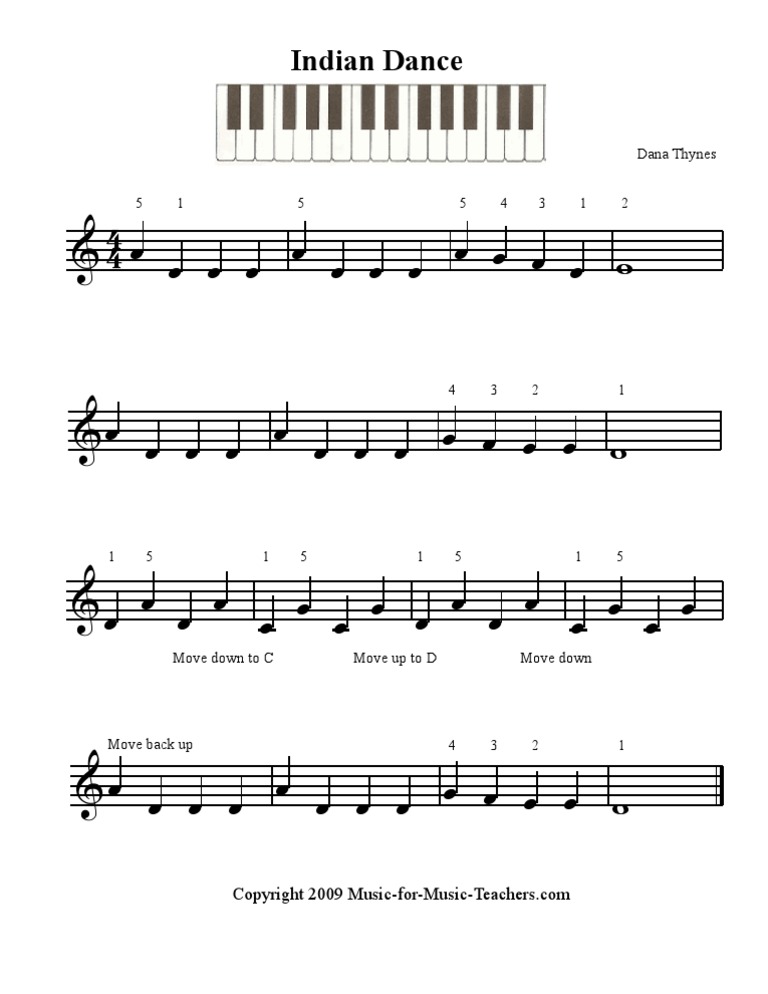 Indian Dance Sheet Music Guide | PDF | Language Arts & Discipline