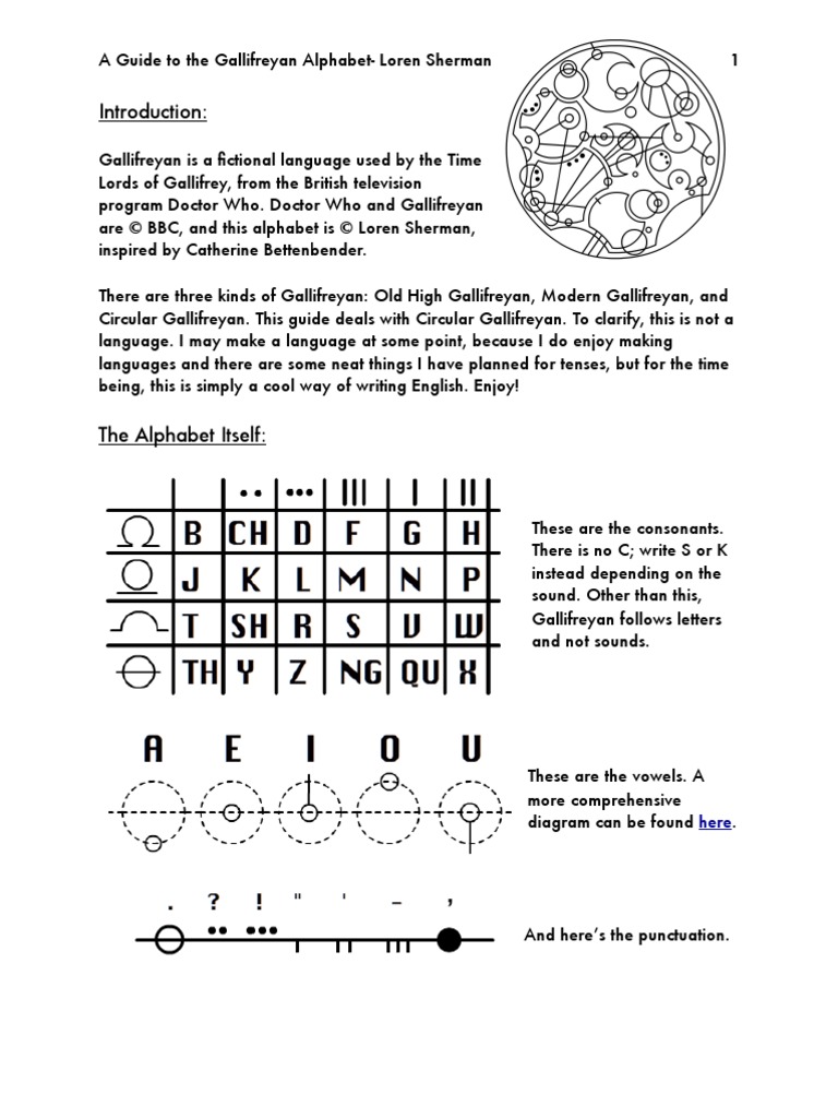 Gallifreyan Alphabet Pdf Alphabet Vowel
