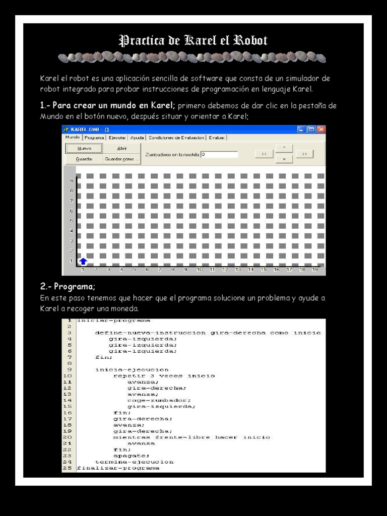 Practica de Karel El Robot | PDF