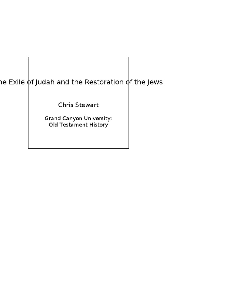 The Exile of Judah | PDF | Babylonian Captivity | Prophet