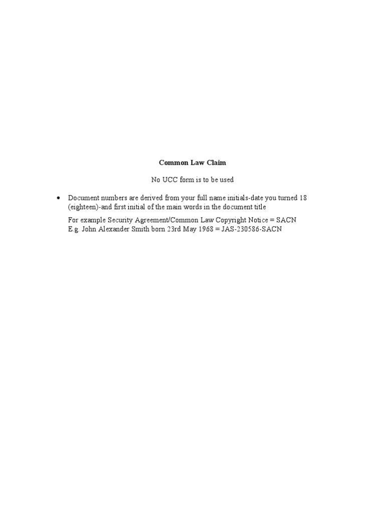 CHS Common Law Claim | PDF | Security Interest | Legal Personality
